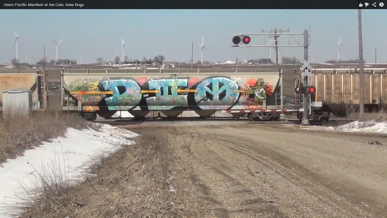 Union Pacific Manifest at the Colo, Iowa Bogs - YouTube