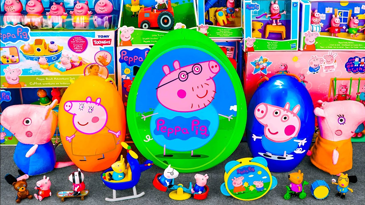 10 Minutes Peppa Pig Mystery eggs Unboxing review ASMR | special Daddy ...