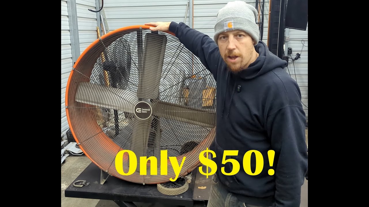 $50 Industrial Fan Rebuild Begins — New Wheels & Custom Axle - YouTube