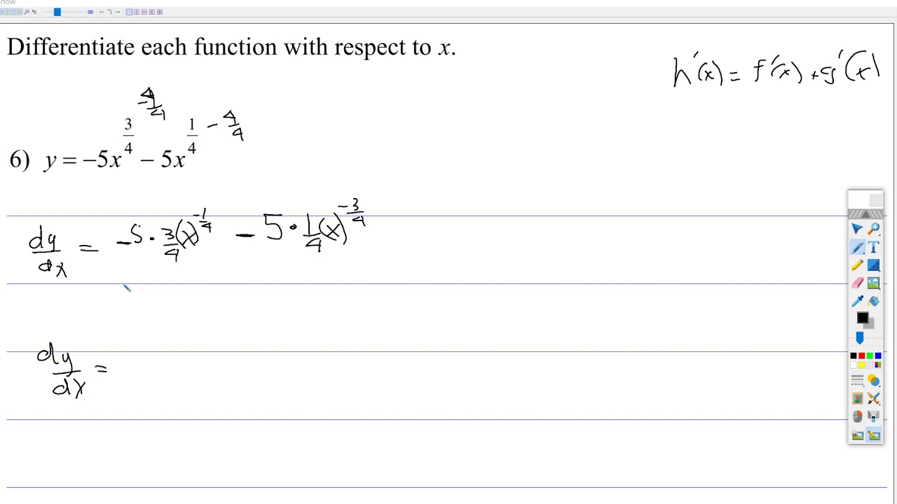 Derivatives: Power Rule with Fractional Exponents - YouTube