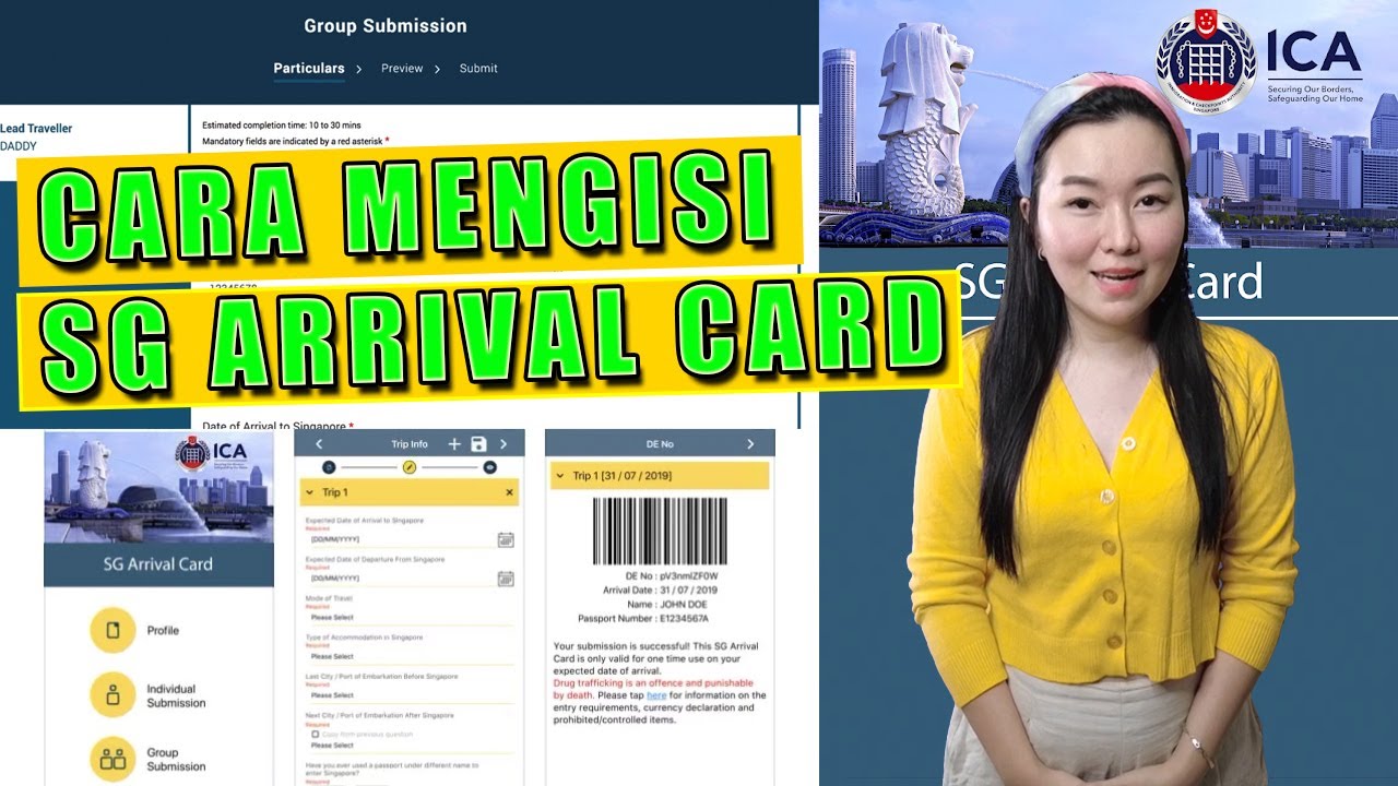 CARA MENGISI SG ARRIVAL CARD SINGAPORE🇸🇬, Syarat Penting masuk ke ...