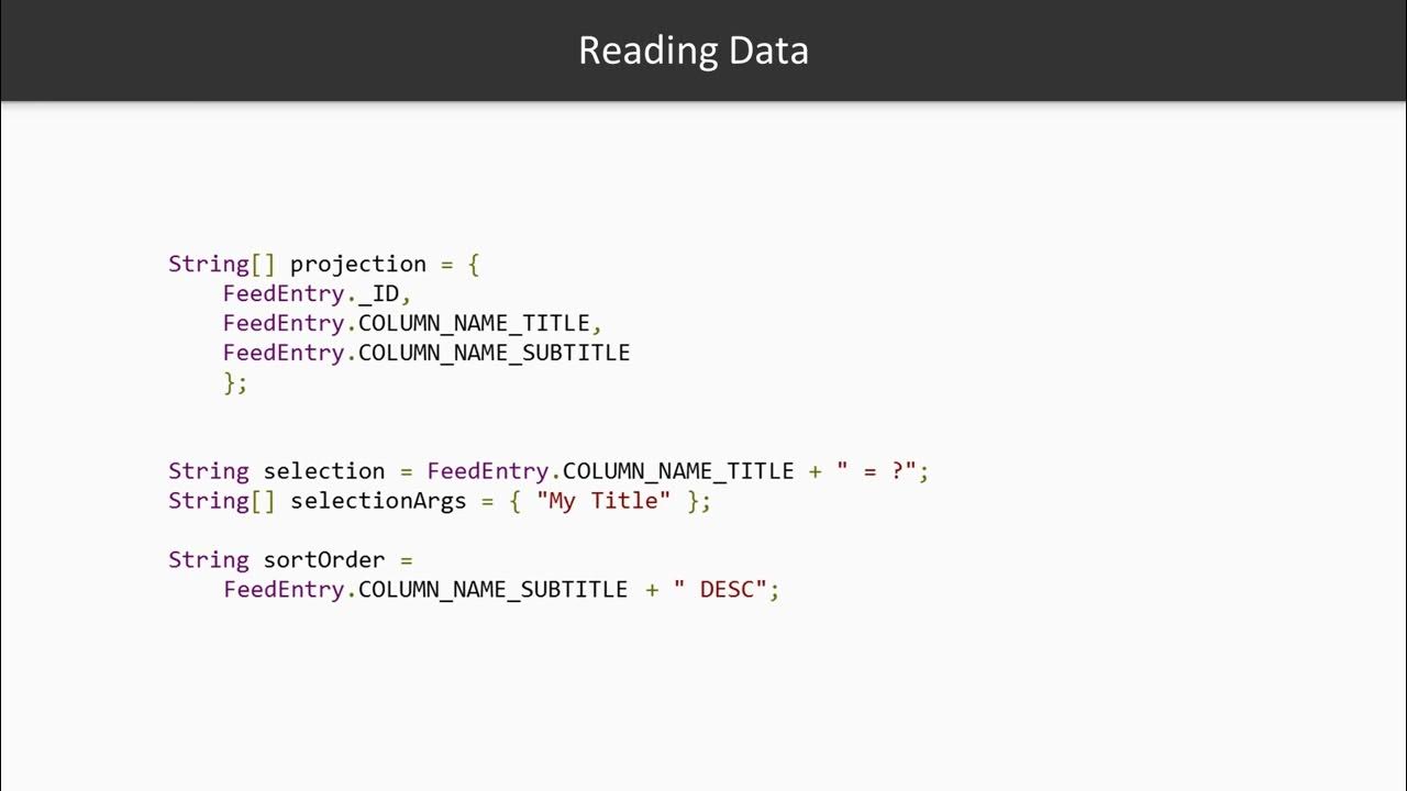 Build Professional Android Apps: A Comprehensive Guide - SQLite and Frameworks - 10 - YouTube
