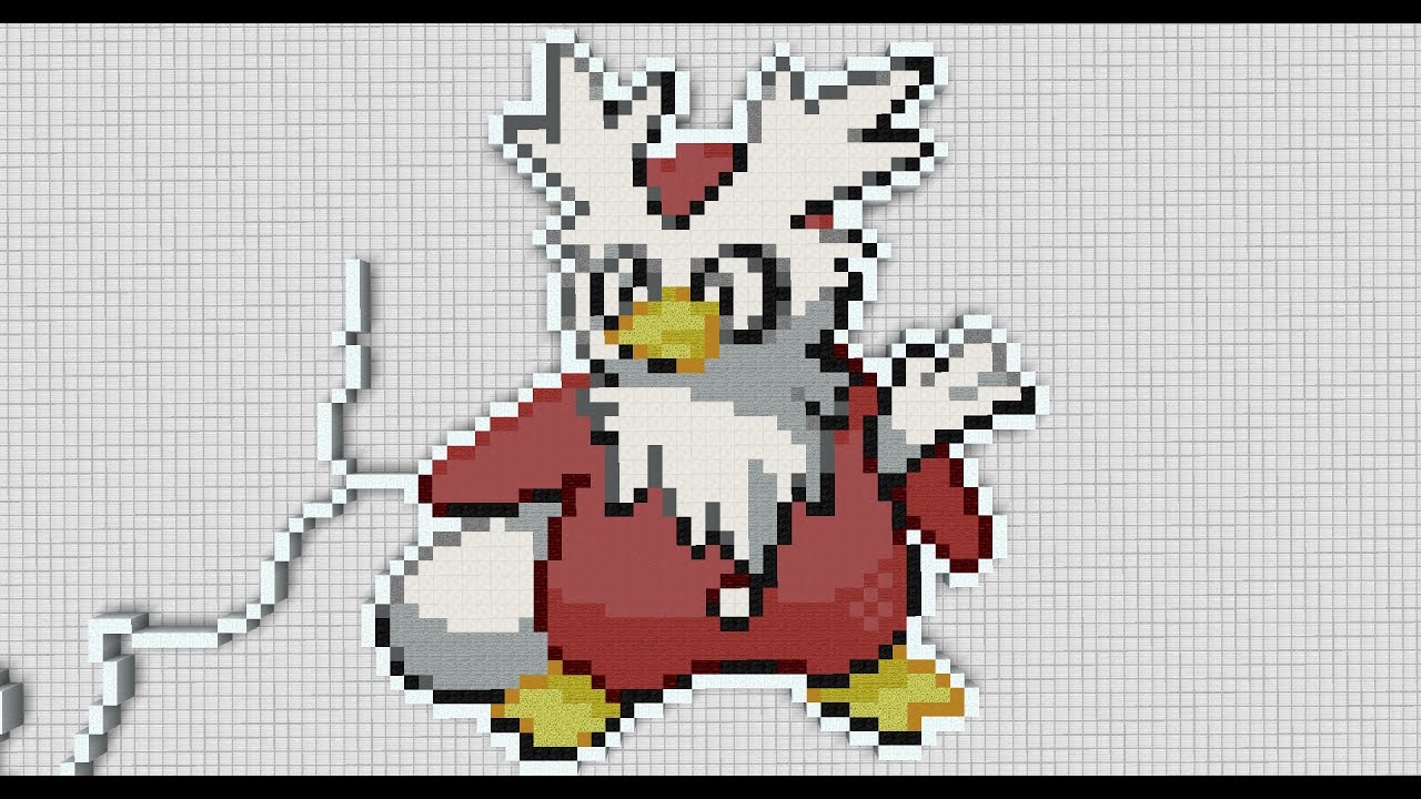 [24] Minecraft pixel art Pokemon "Delibird" - YouTube