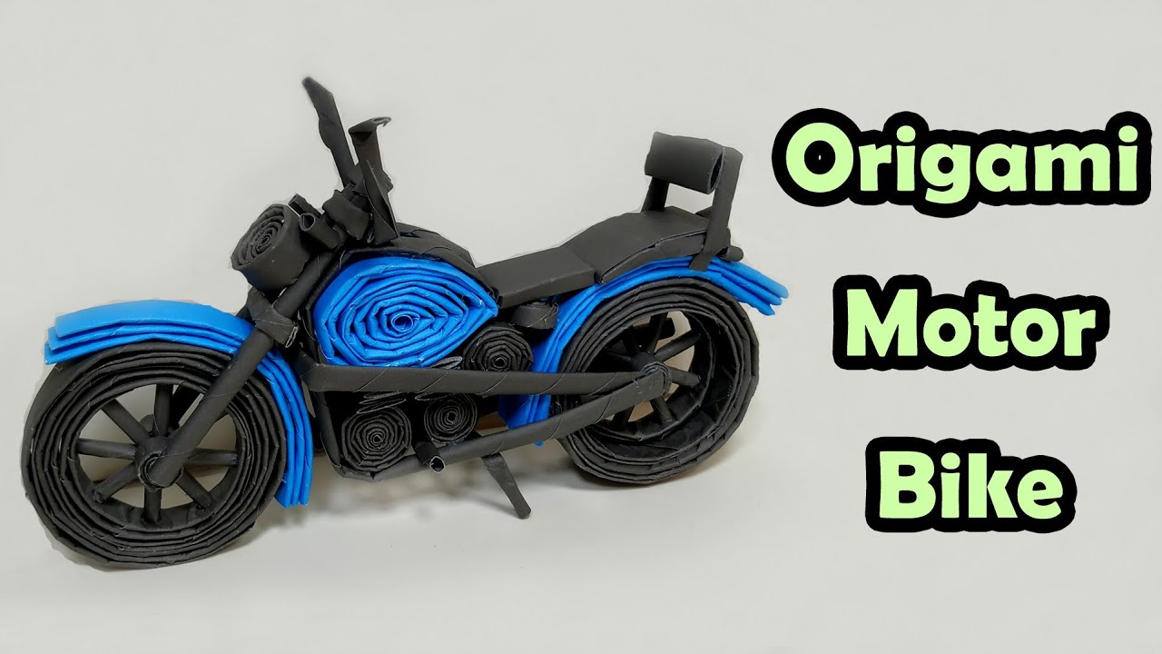 Diy Origami motorbike|make a motorbike/motorcycle with paper ...