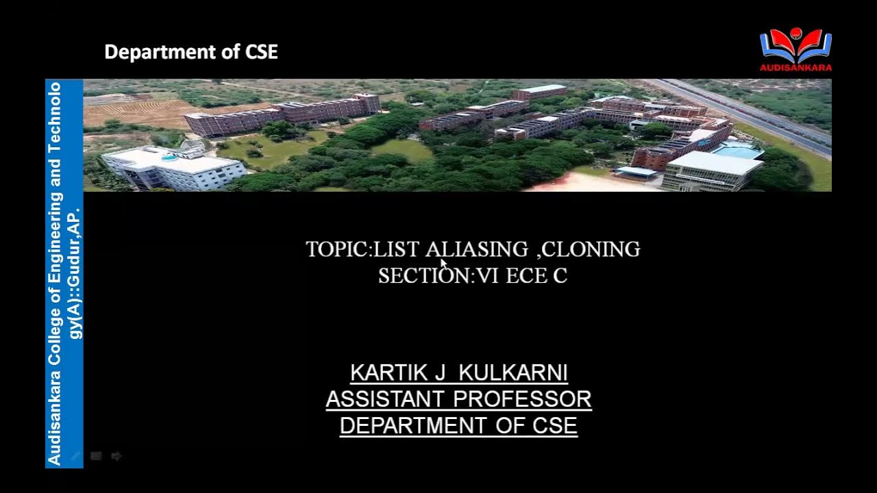 Aliasing And Cloning Concept Of List Python Programming Youtube 0052