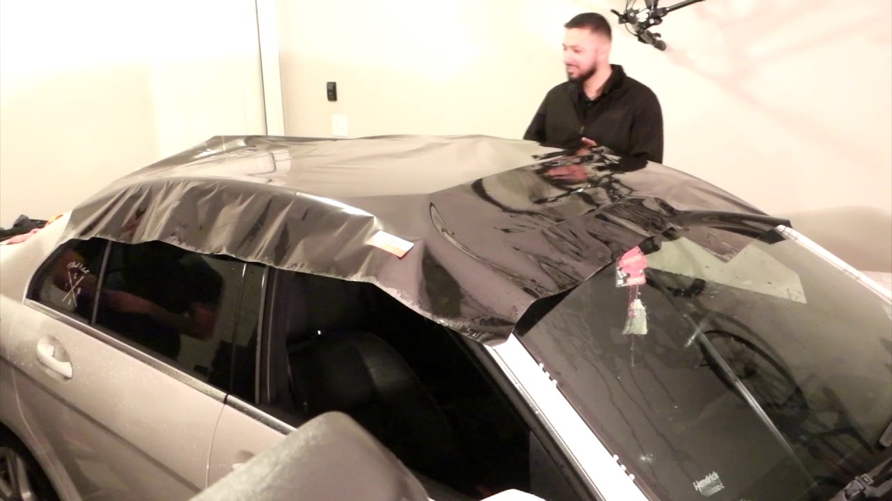 Mercedes Benz C300 Roof Vinyl Wrap - YouTube