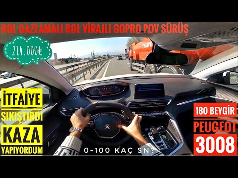 TEST ARABASIYLA KAZA YAPIYORDUM!!|214 BİN LİRAYA 180HP PEUGEOT 3008 |EN HIZLI C SUV MU? |POV SÜRÜŞ