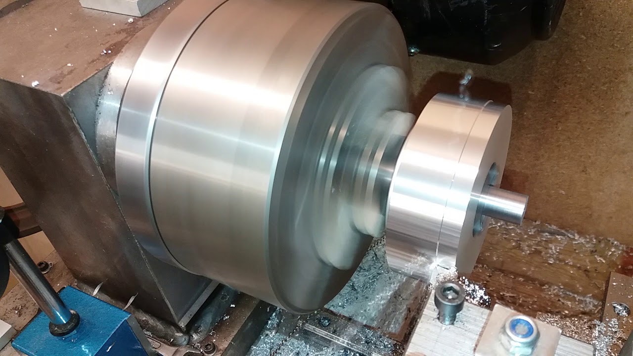 Diy metal lathe with new 2.2kw motor + vfd - YouTube