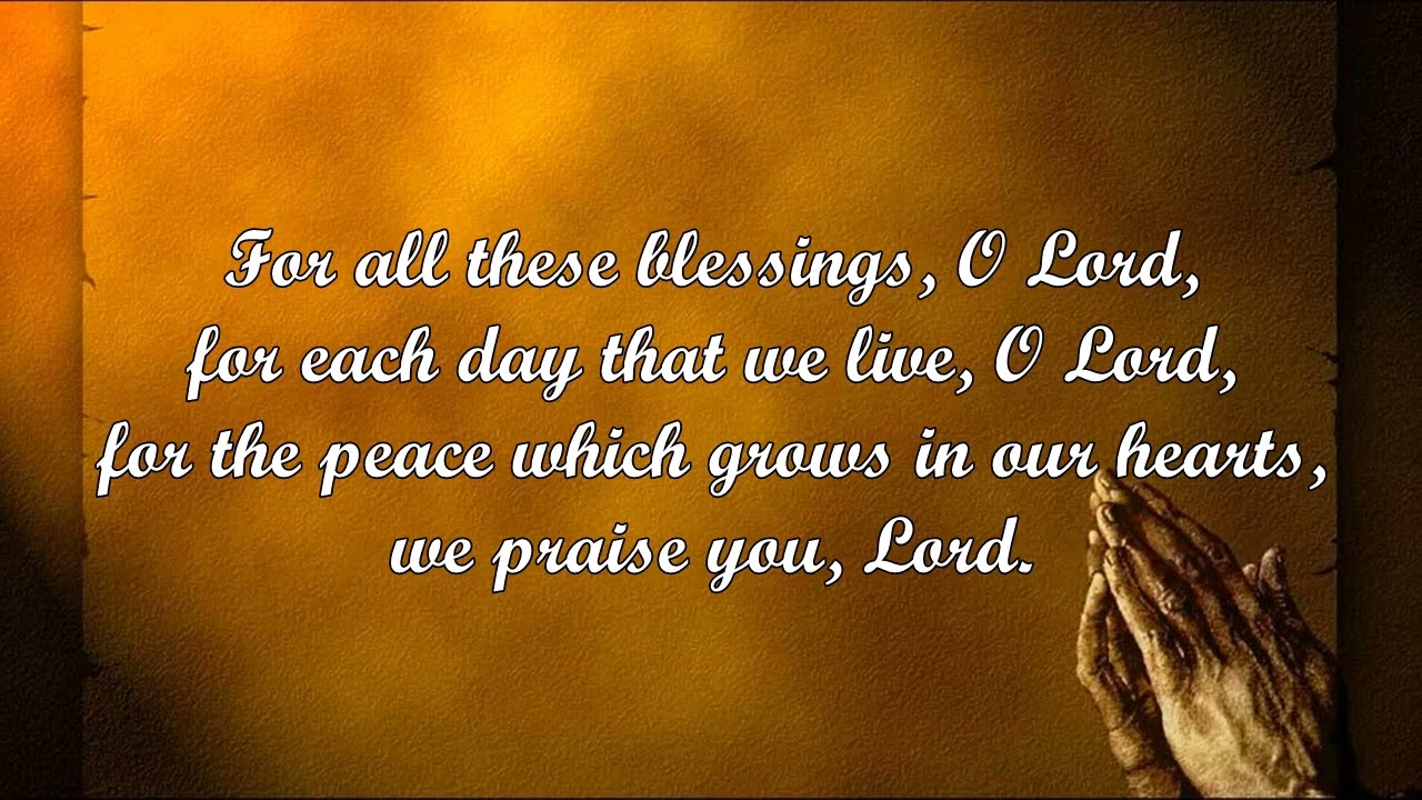 Litany of Thanksgiving (James Moore) - YouTube