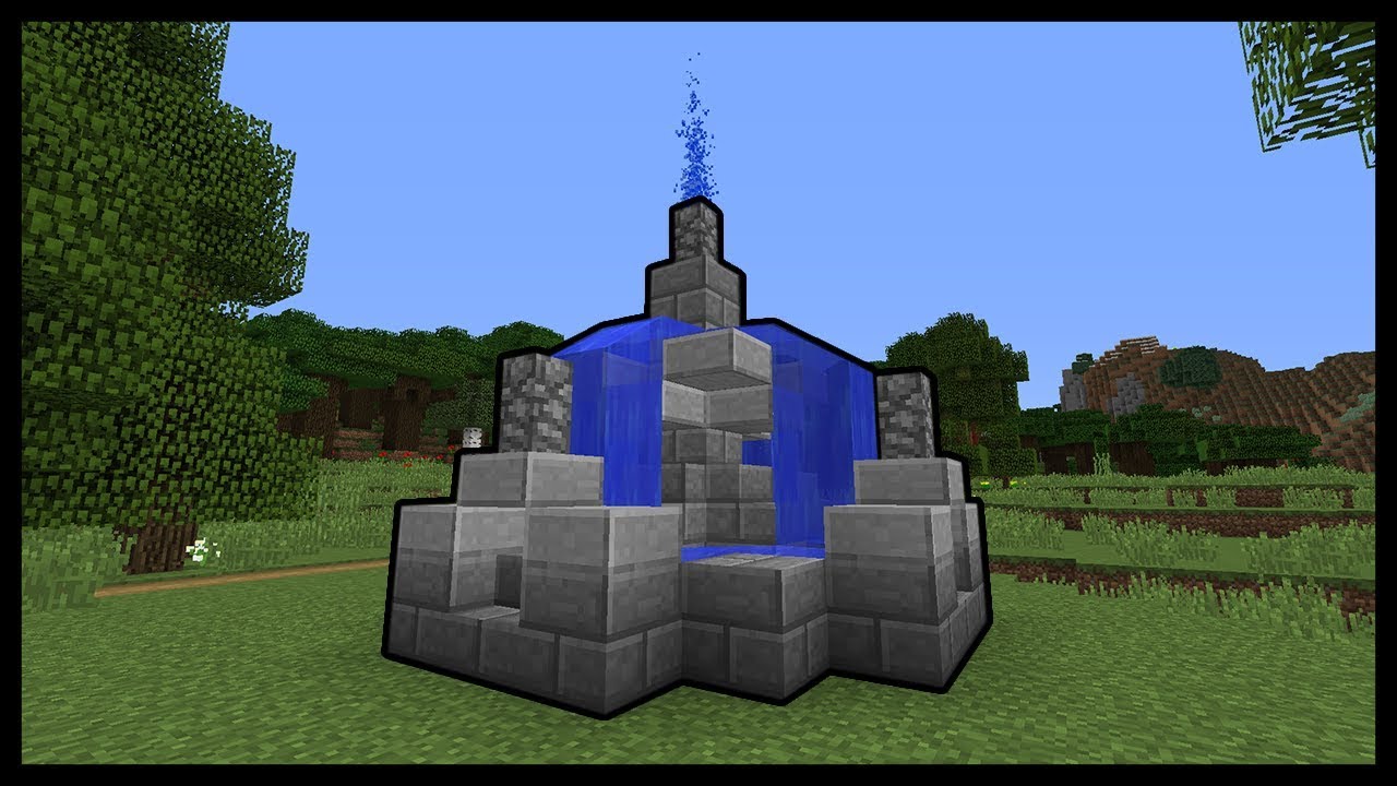 MINECRAFT - COME FARE UNA FONTANA FUNZIONANTE - YouTube
