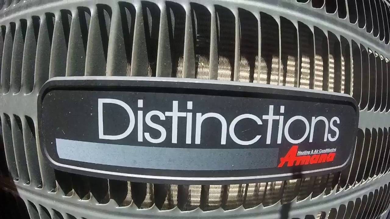 2012 Amana Distinctions 3.5 ton Central Air Conditioner Running ...