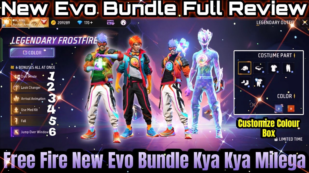 New Frostfire Bundle Full Review | New Evo Bundle Total Diamond | New Evo Bundle Emote Kaise ...