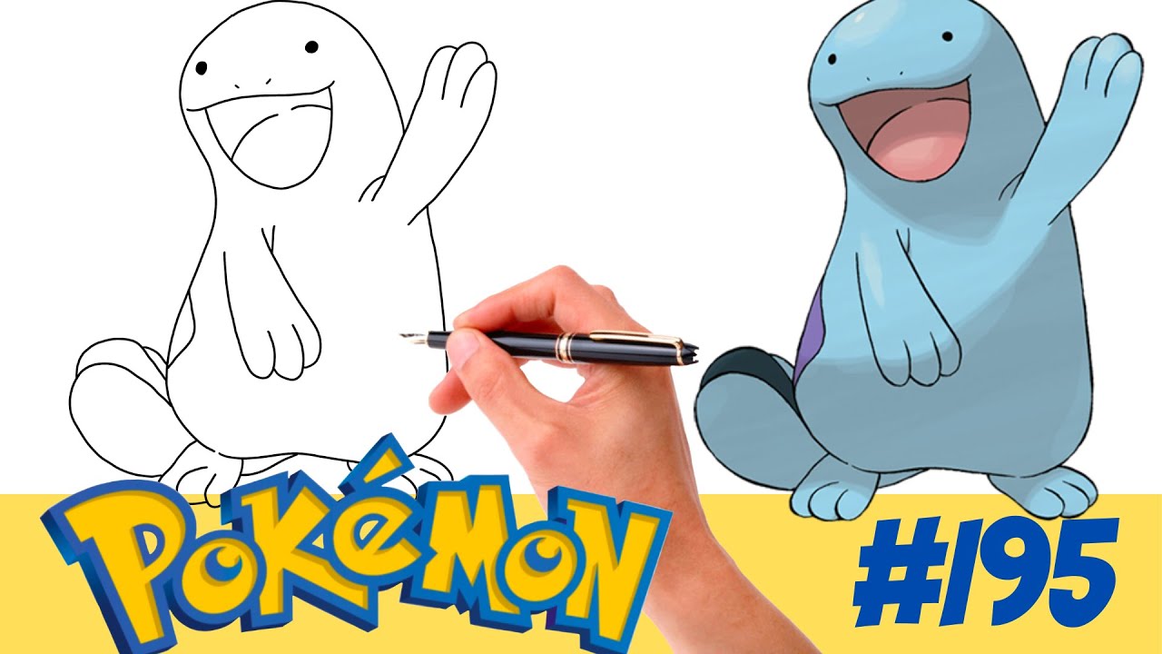 Cómo dibujar QUAGSIRE POKEMON #195 | FÁCIL | Generación 2 - YouTube