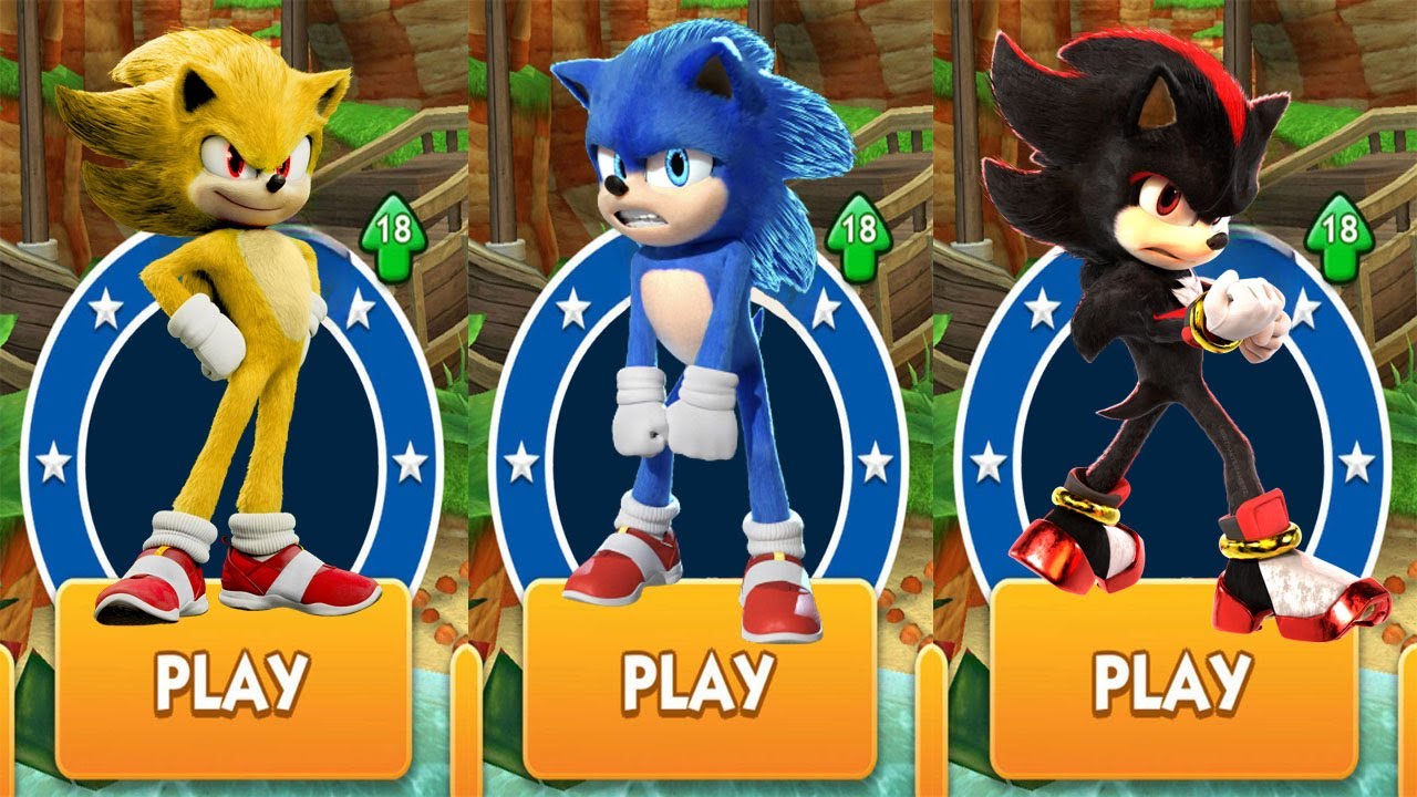 Sonic Dash - Movie Sonic vs Movie Shadow vs Movie Super Sonic - Compare ...