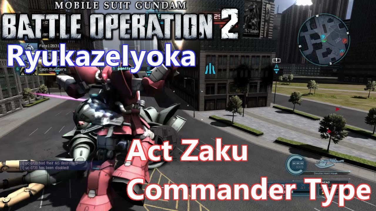 Gundam Battle Operation 2 - Commander Type Act Zaku - YouTube