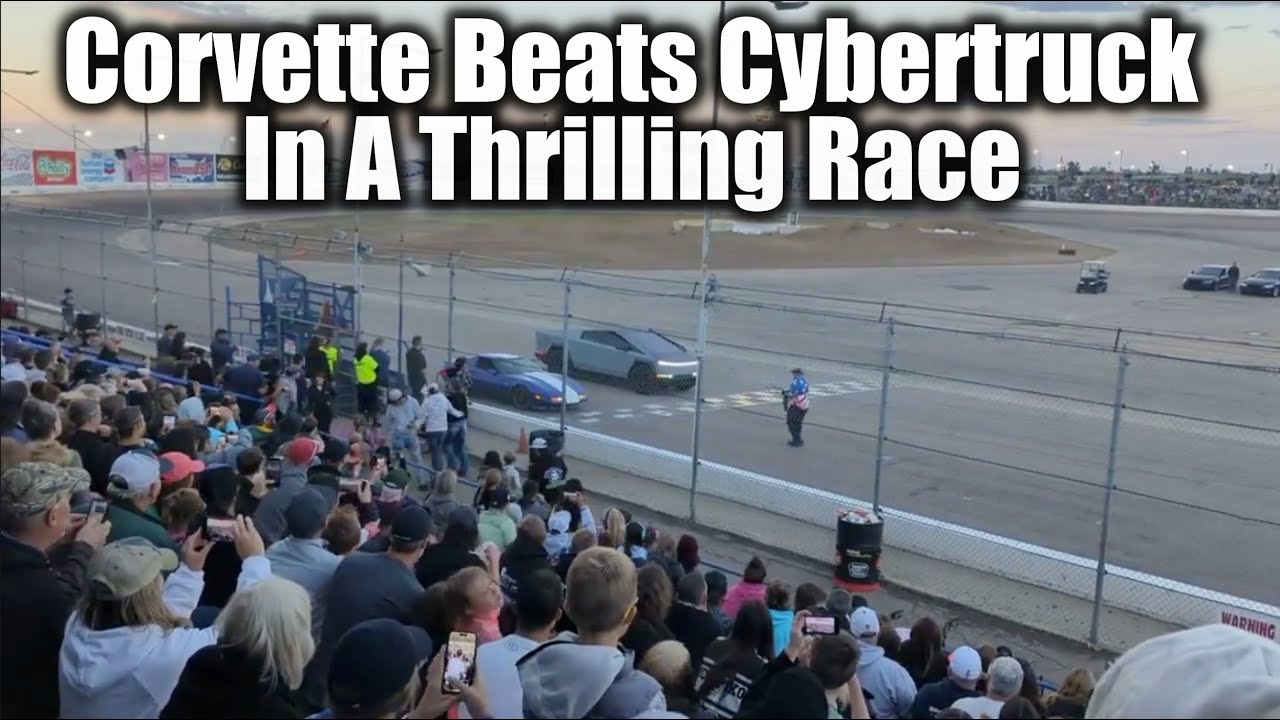 Corvette Beats Cybertruck In A Thrilling Race - YouTube