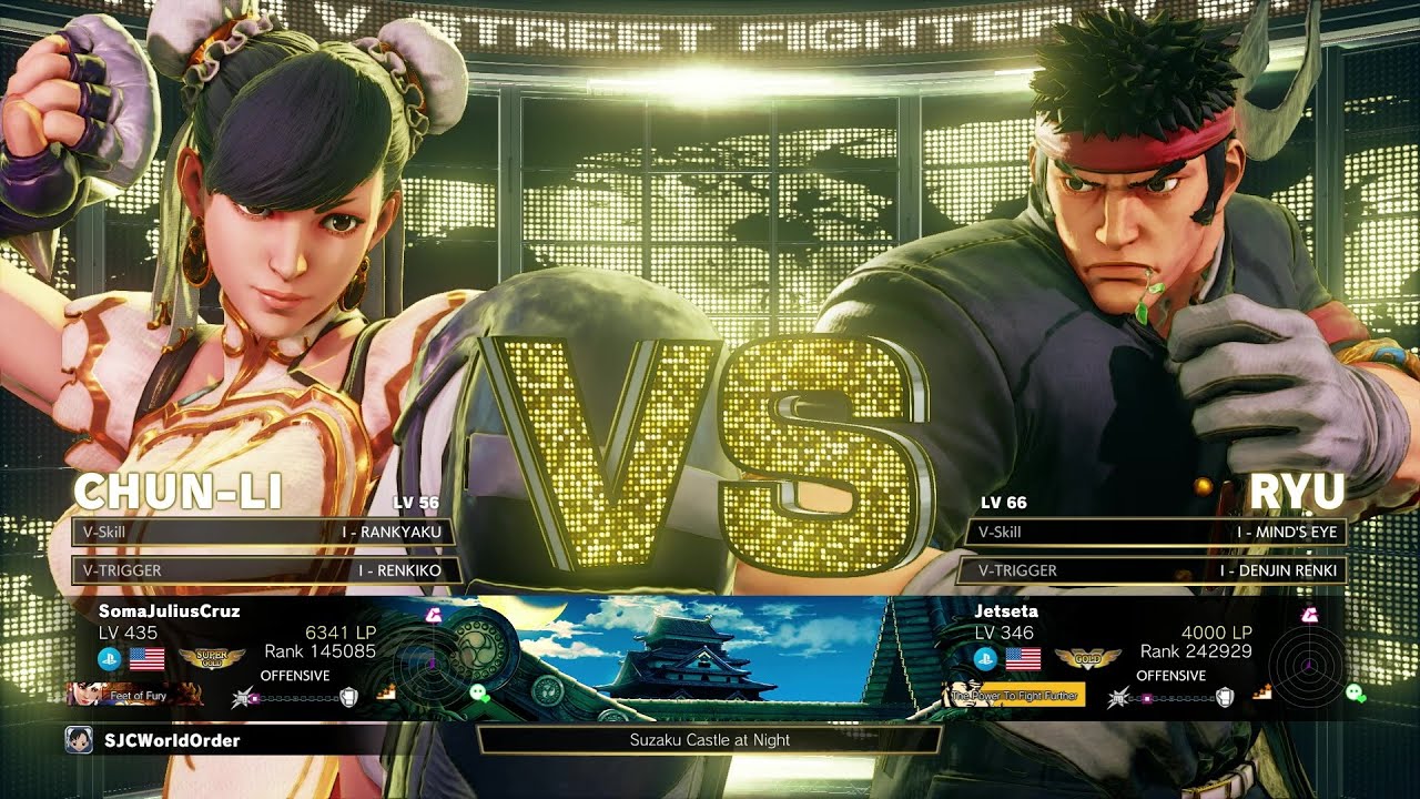 Street Fighter V Champion Edition Online! Chun-Li VS Ryu, Lucia and ...