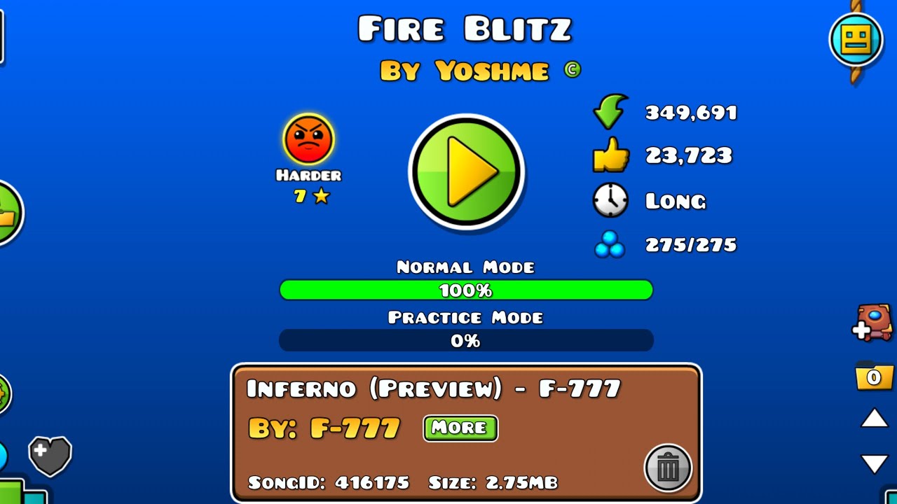 #3012 Fire Blitz (by Yoshme, Harder) [100%] - YouTube