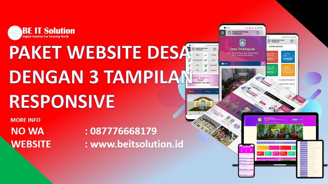 Paket Website Desa dengan 3 Pilihan tampilan yang responsive - YouTube