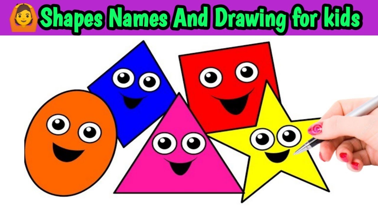 Learn New Shapes drawing, colours for kids। Toddler Learning videos। 2d shapes। preschool ...