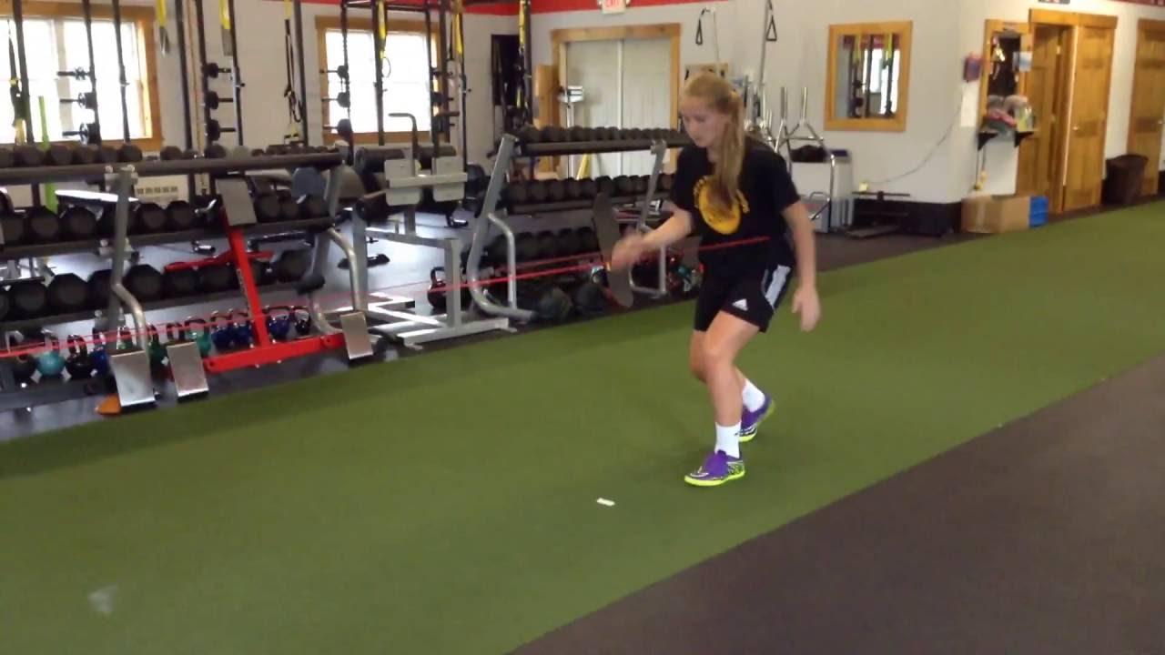 Single Leg Deceleration Training - Banded ISO Steps - YouTube