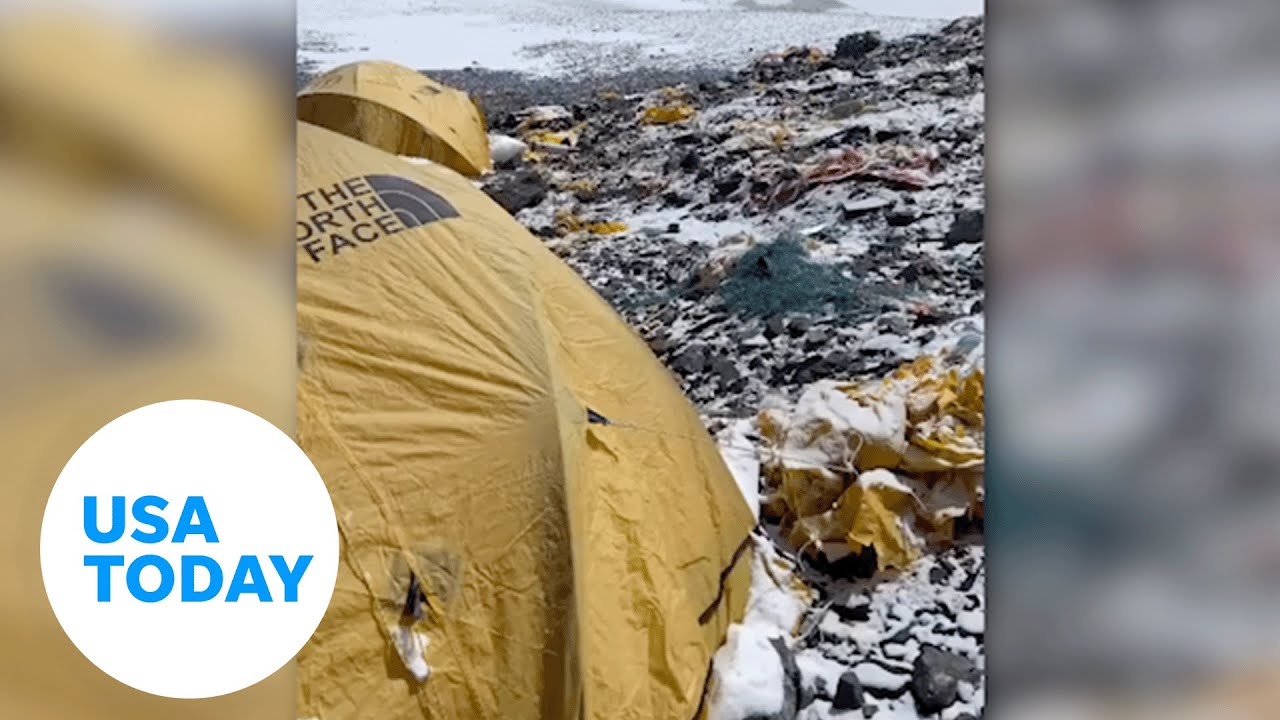 Everest climbers in disbelief over piles of trash left on mountain ...