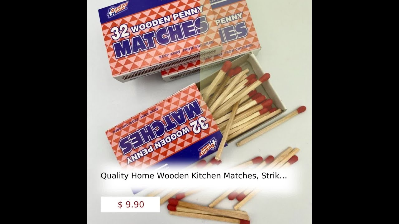 Quality Home Wooden Kitchen Matches, Strike On Box, 32 Matches Per Box ...