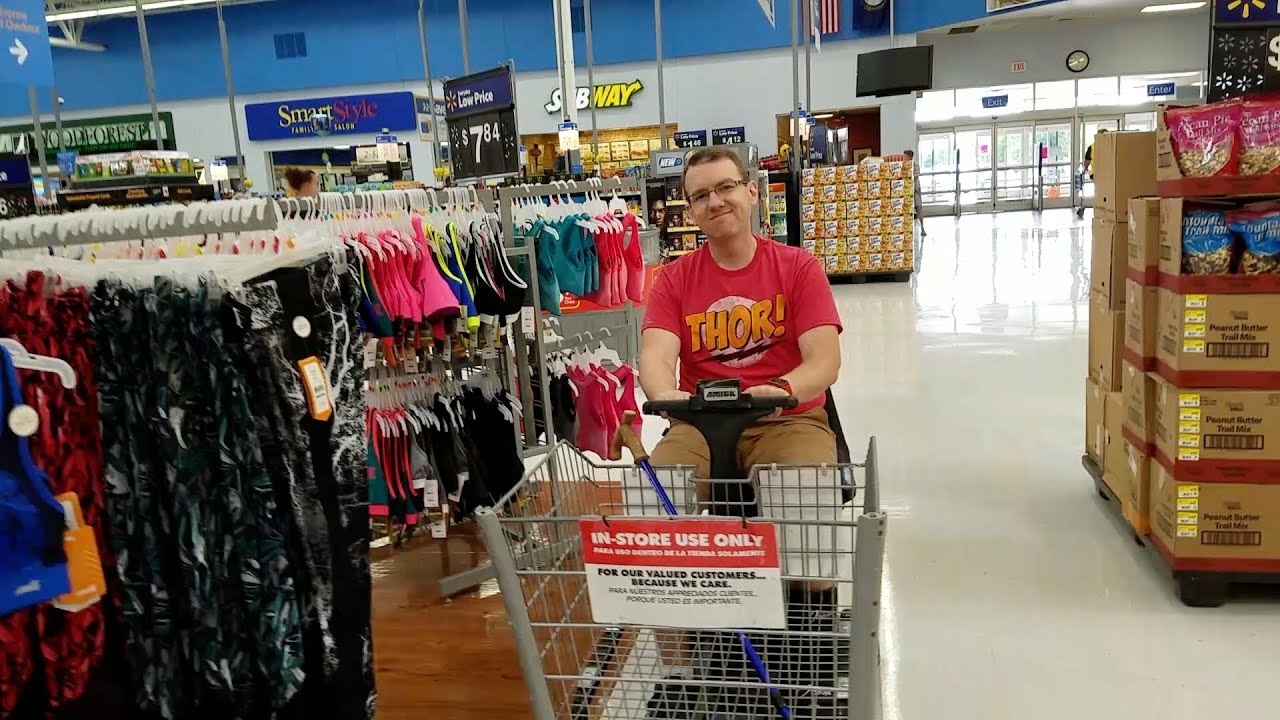 Motorized Cart at Walmart... (8.24.2016 Day #384) - YouTube