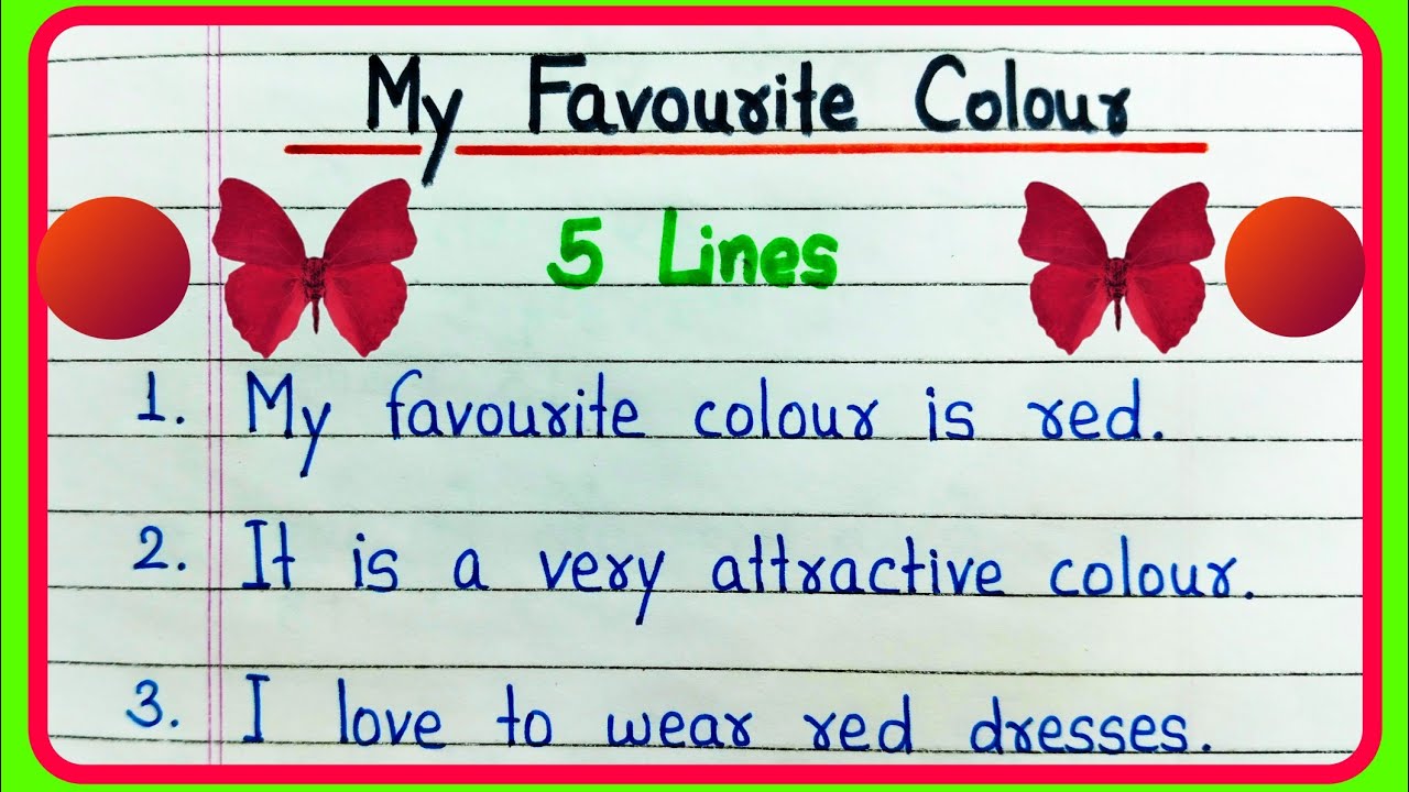 5 lines on My favourite colour red essay | 5 lines on my favourite ...