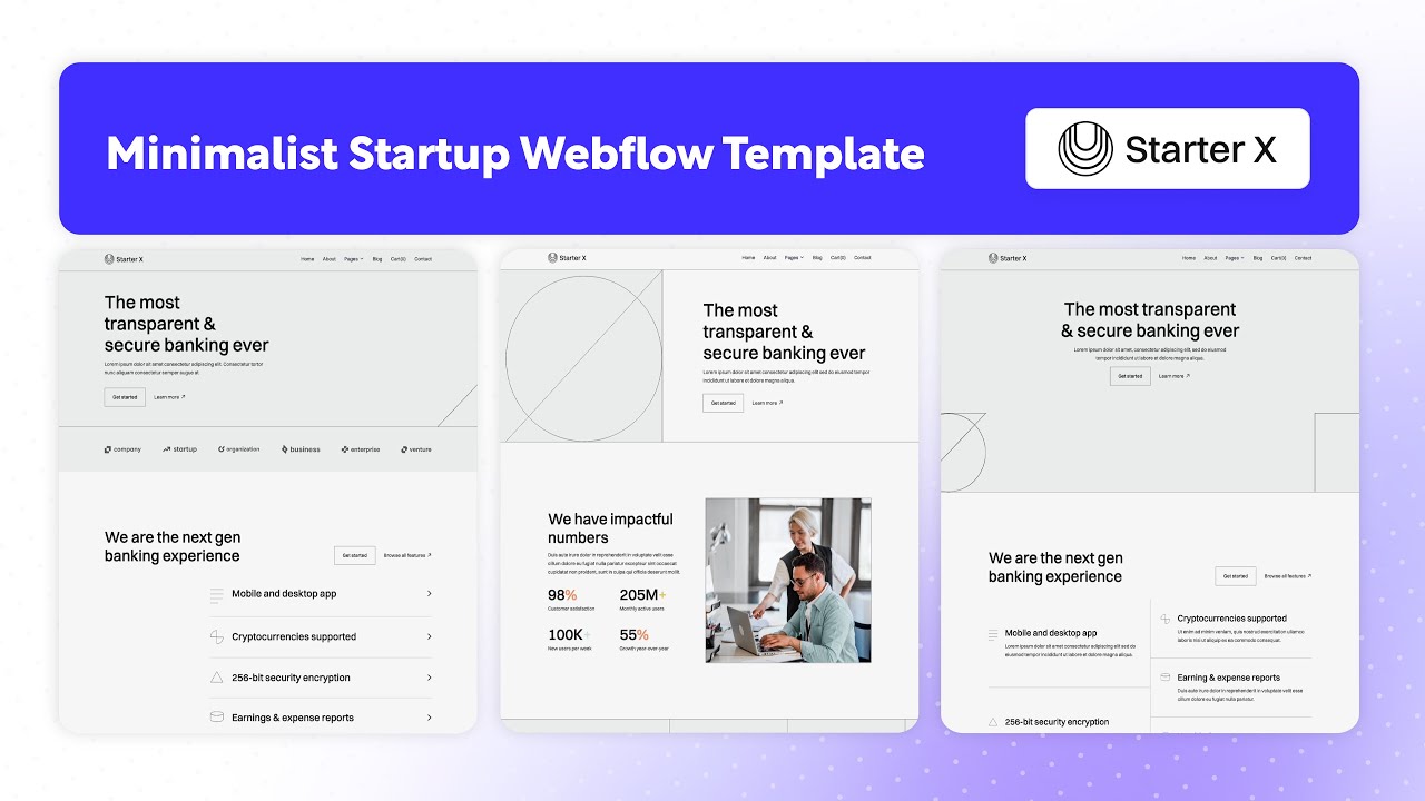 Clean Startup Website Template | Starter X - BRIX Templates - YouTube