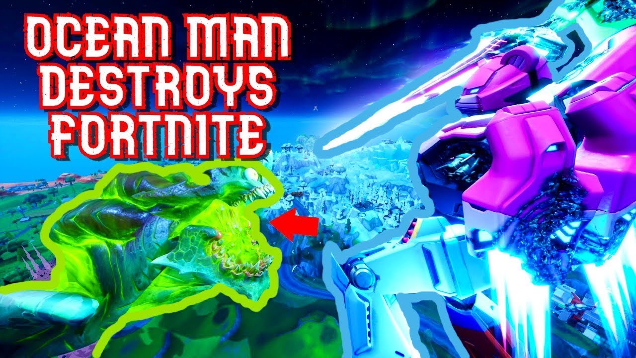 ⚠OCEAN MAN TRIES TO DESTROY FORTNITE⚠ | Fortnite Monster Event - YouTube