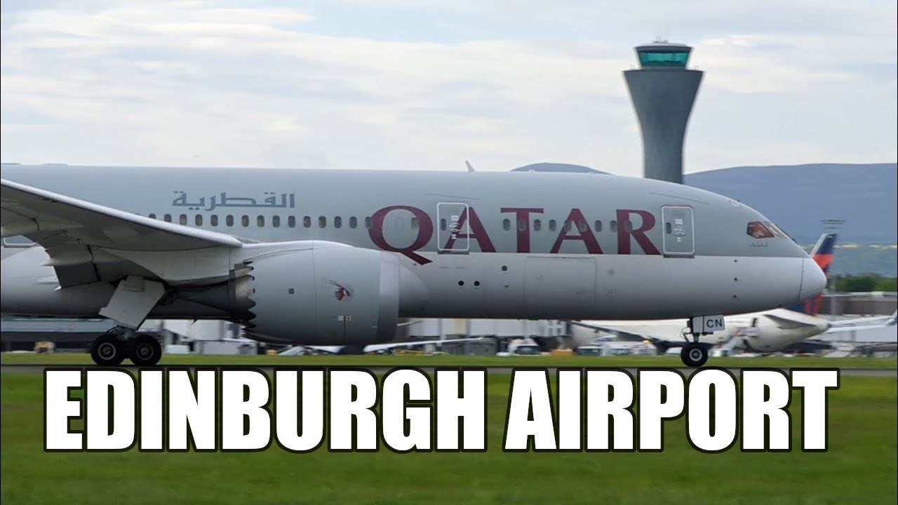 HEAVY Aircraft Landing and Departing Edinburgh HD - YouTube