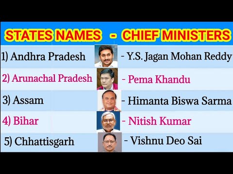 Chief Ministers of India 2023 | Chief Ministers of all States of India ...