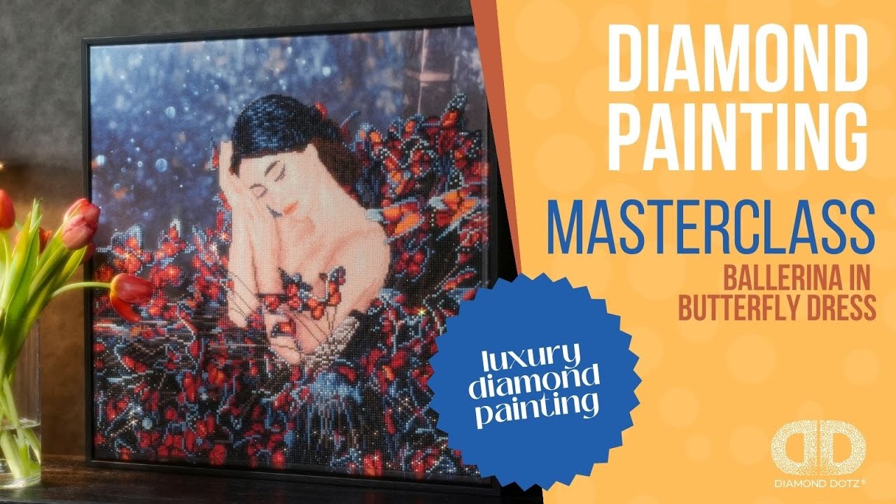 Stunning Diamond Painting: Ballerina in Butterfly Dress, DIAMOND DOTZ ...