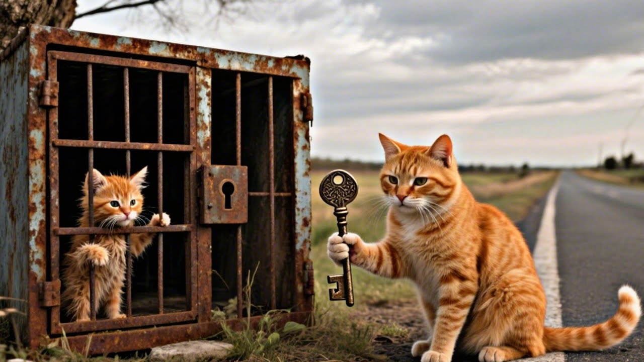 Mother Cat Rescues Orange Kitten Trapped in Iron Cage | Heartwarming ...