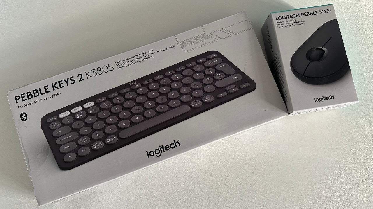 Logitech Pebble Keys 2 K380s & Pebble Mouse M350 Tonal Graphite: Style ...