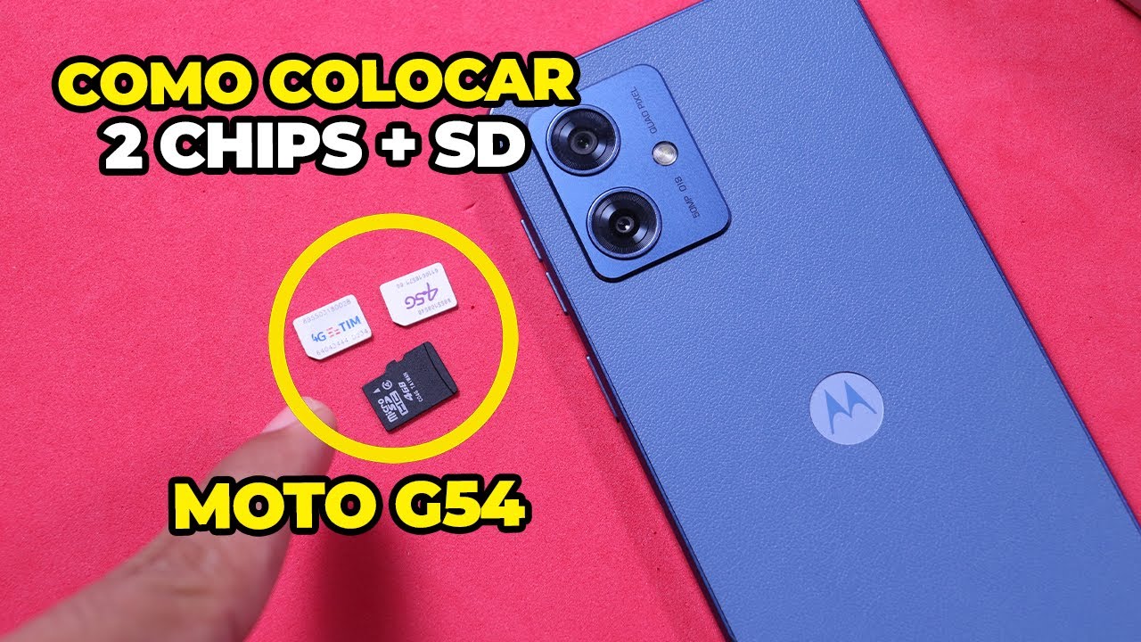Como colocar 2 Chip + Cartão SD no MOTO G54 - YouTube