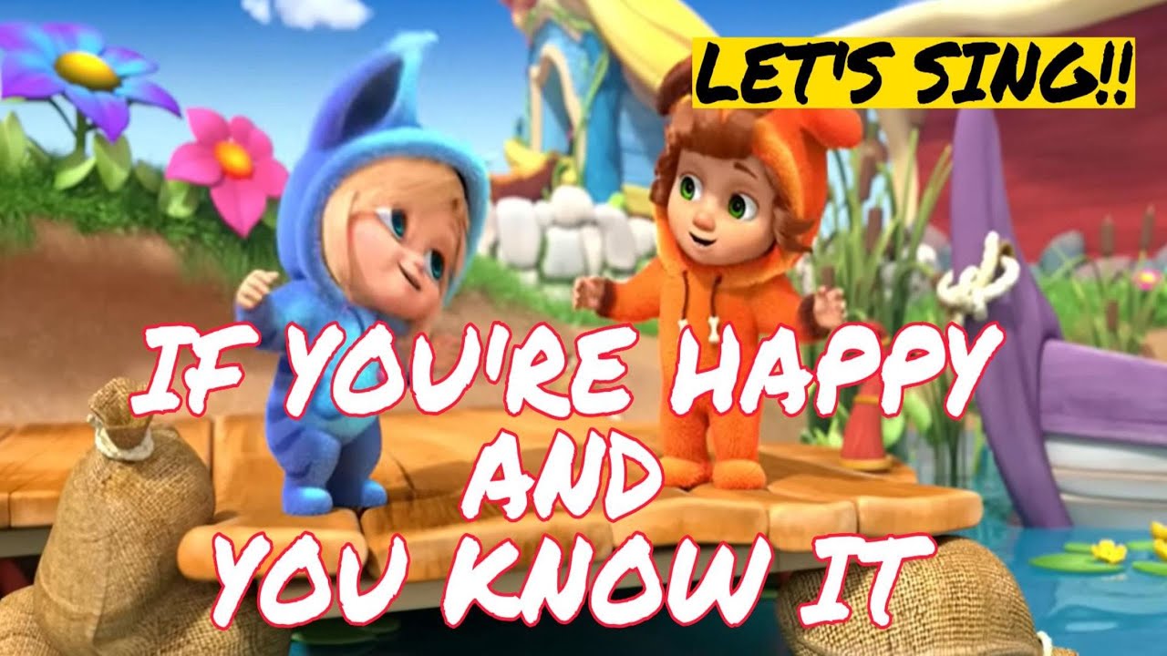 IF YOU'RE HAPPY AND YOU KNOW IT | KIDS SONG WITH LYRICS | NURSERY RHYME ...
