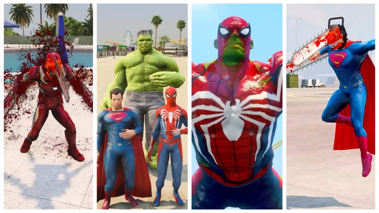 SUPERHERO MEGA BATTLE #151 MARVEL AND DC IRONMAN VS SPIDERMAN VS HULK ...