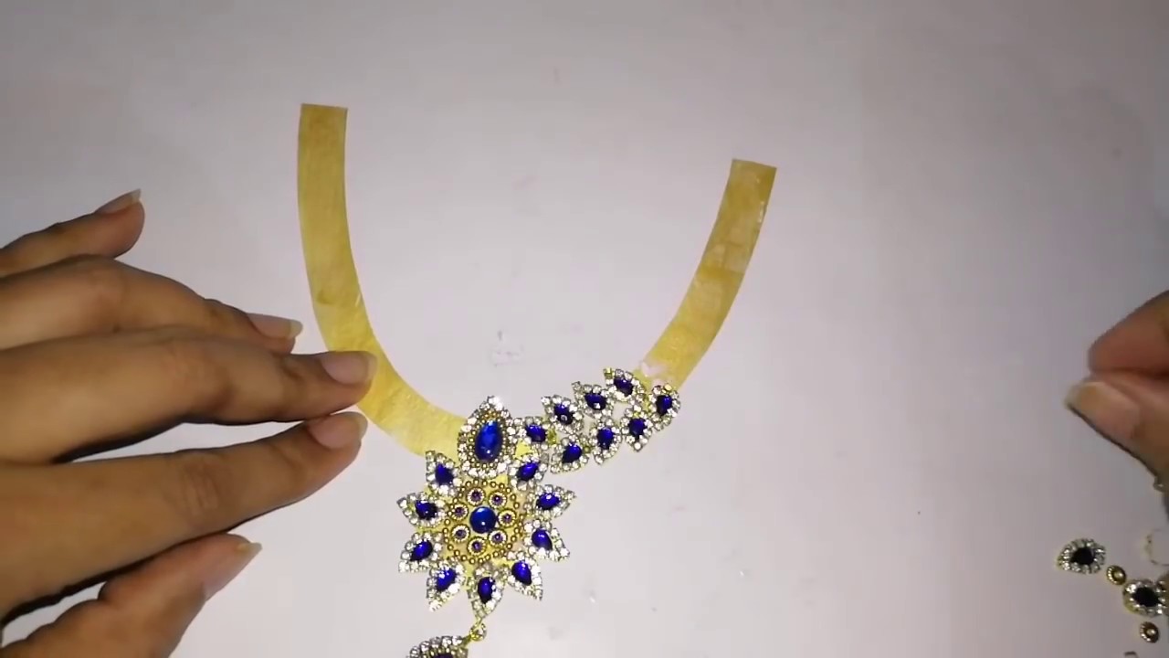 Trendy designer necklace making with easy method - YouTube