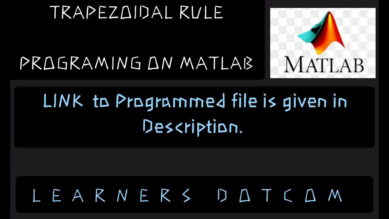 TRAPEZOIDAL rule programing on Matlab 2020 | Engineering | programming ...