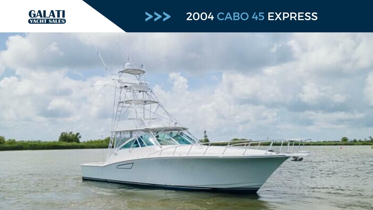 For Sale - 2004 Cabo 45 Express "REBELLIOUS" - YouTube