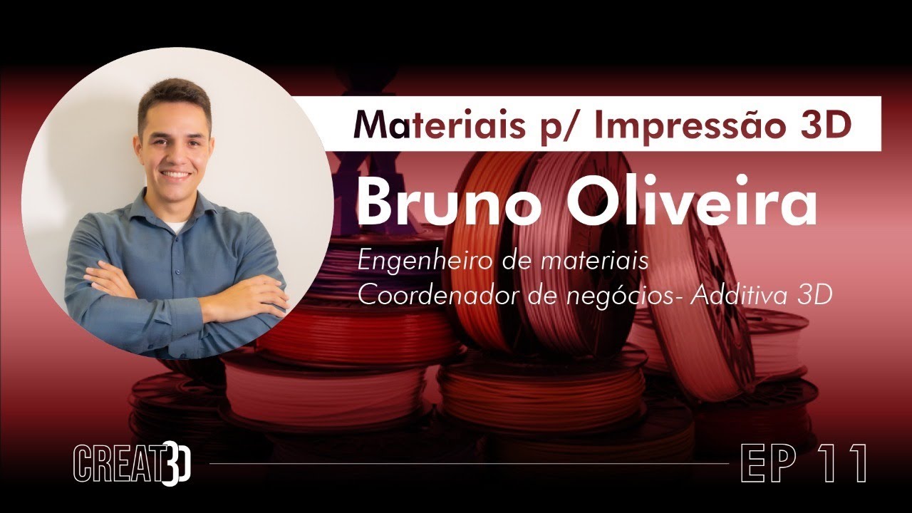 Creat3D EP 11 - Materiais p/ IMPRESSÃO 3D com Bruno Oliveira - YouTube