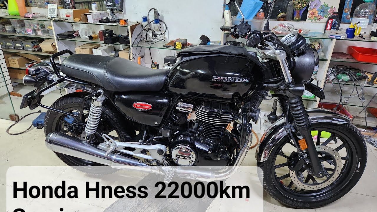 Honda Hness 22000km Service done - YouTube