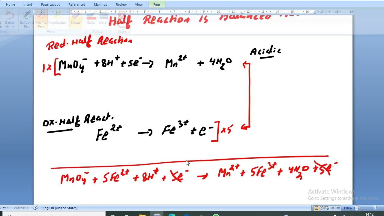 balancing redox reaction - YouTube