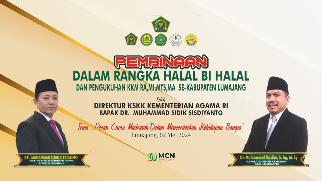 🔴(LIVE) PEMBINAAN Dalam Rangka HALAL BI HALAL & PENGUKUHAN KKM RA, MI ...