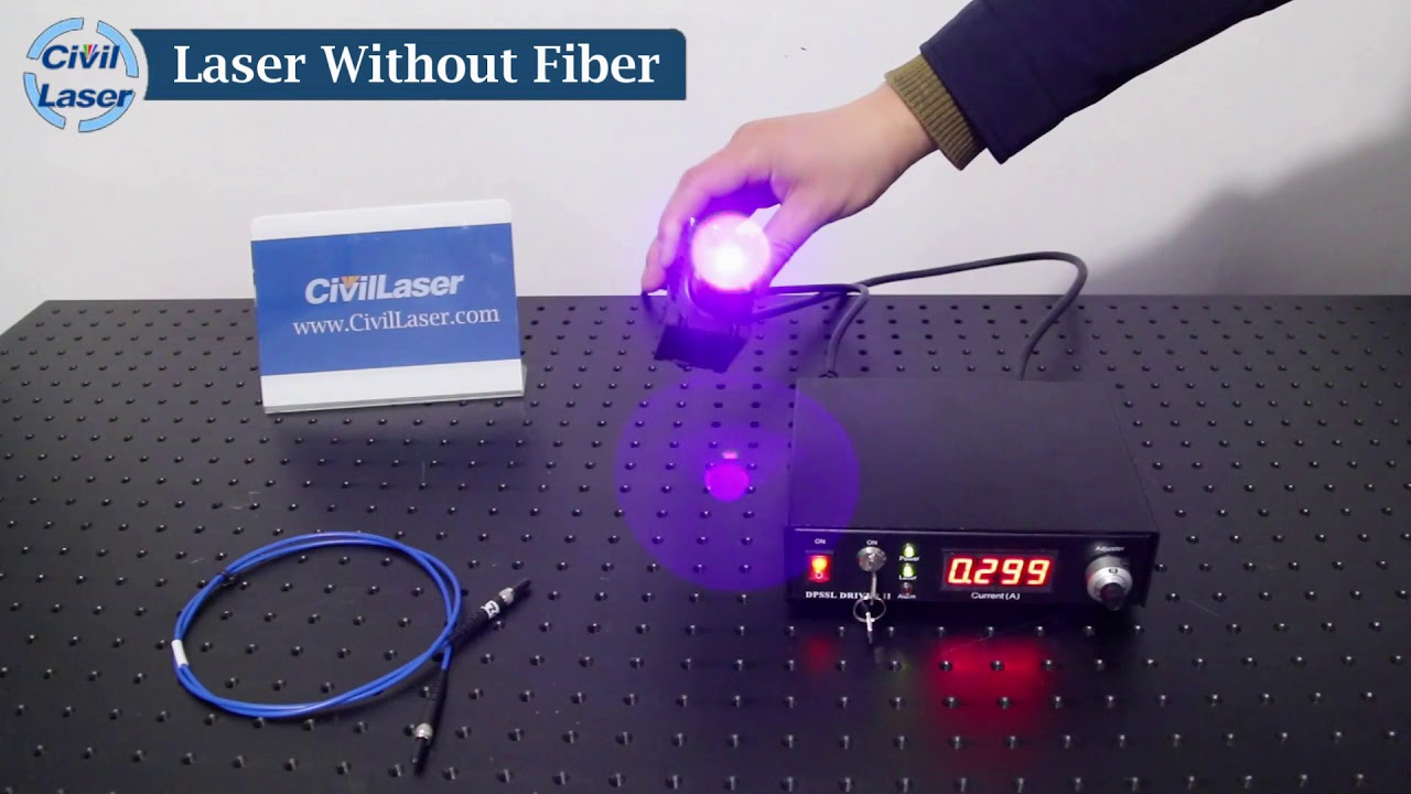 405nm 250mW Blue-violet Laser Diode Fiber Coupled Laser - YouTube