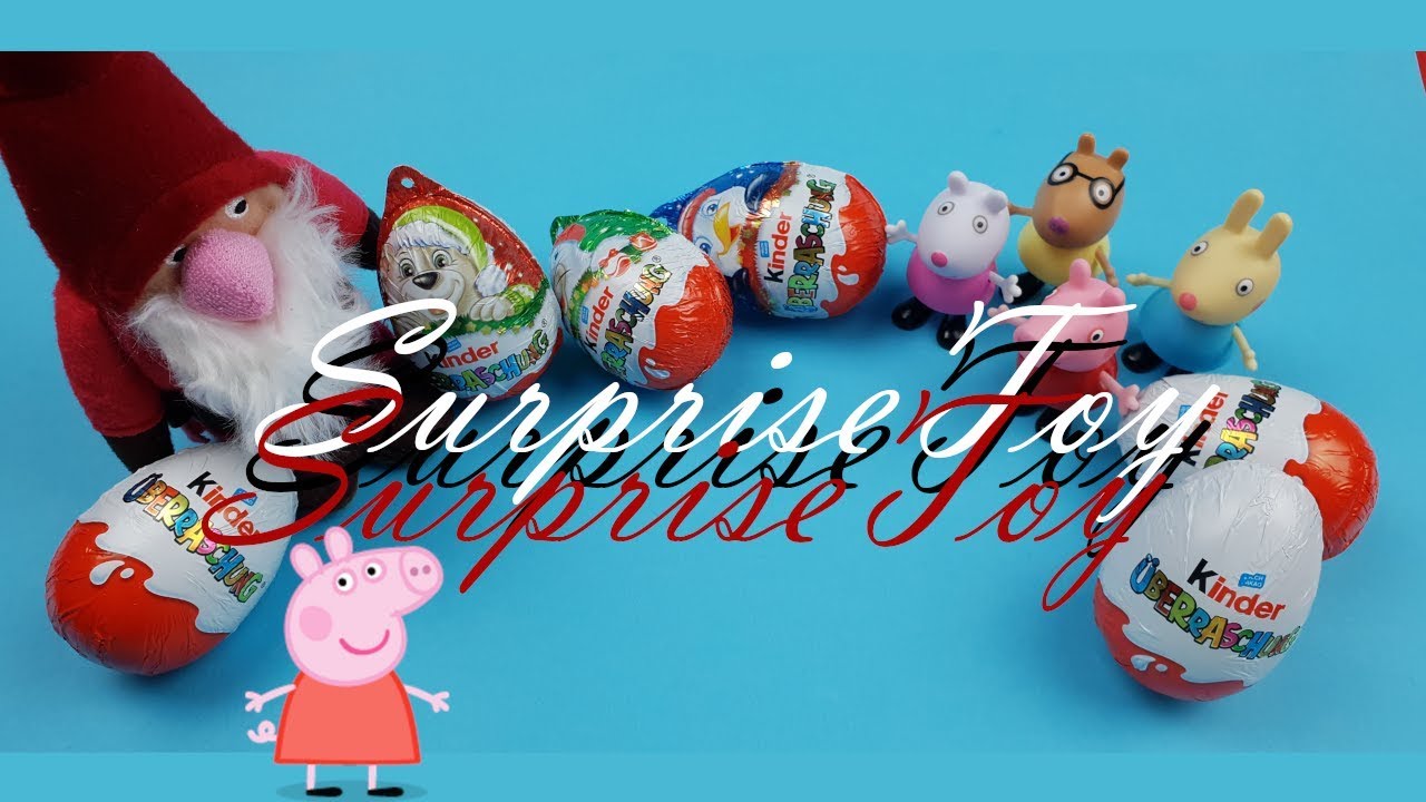 Peppa Pig & Friends Surprise Eggs With Santa Claus Christmas Edition ...