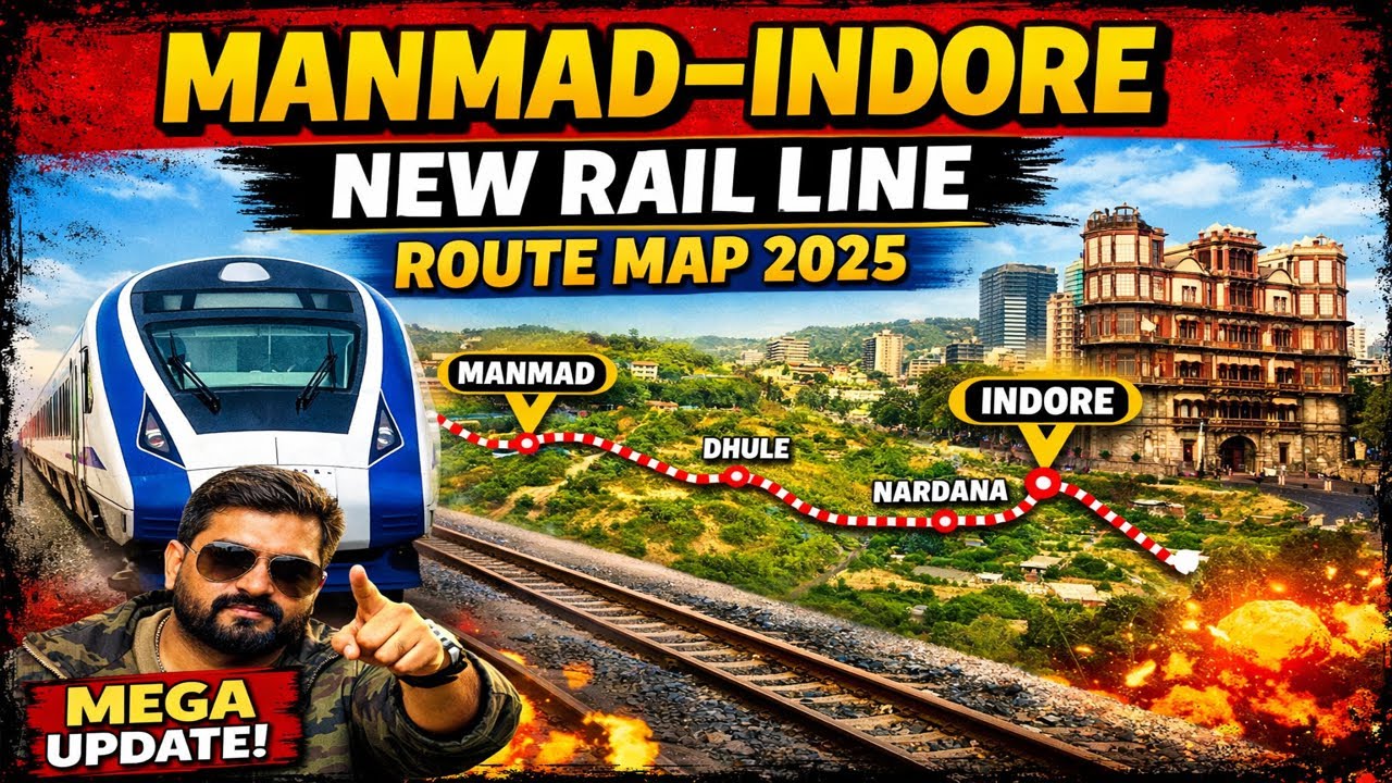 Manmad–Indore Railway Line Mega Update 2025 | Route Map, Length ...