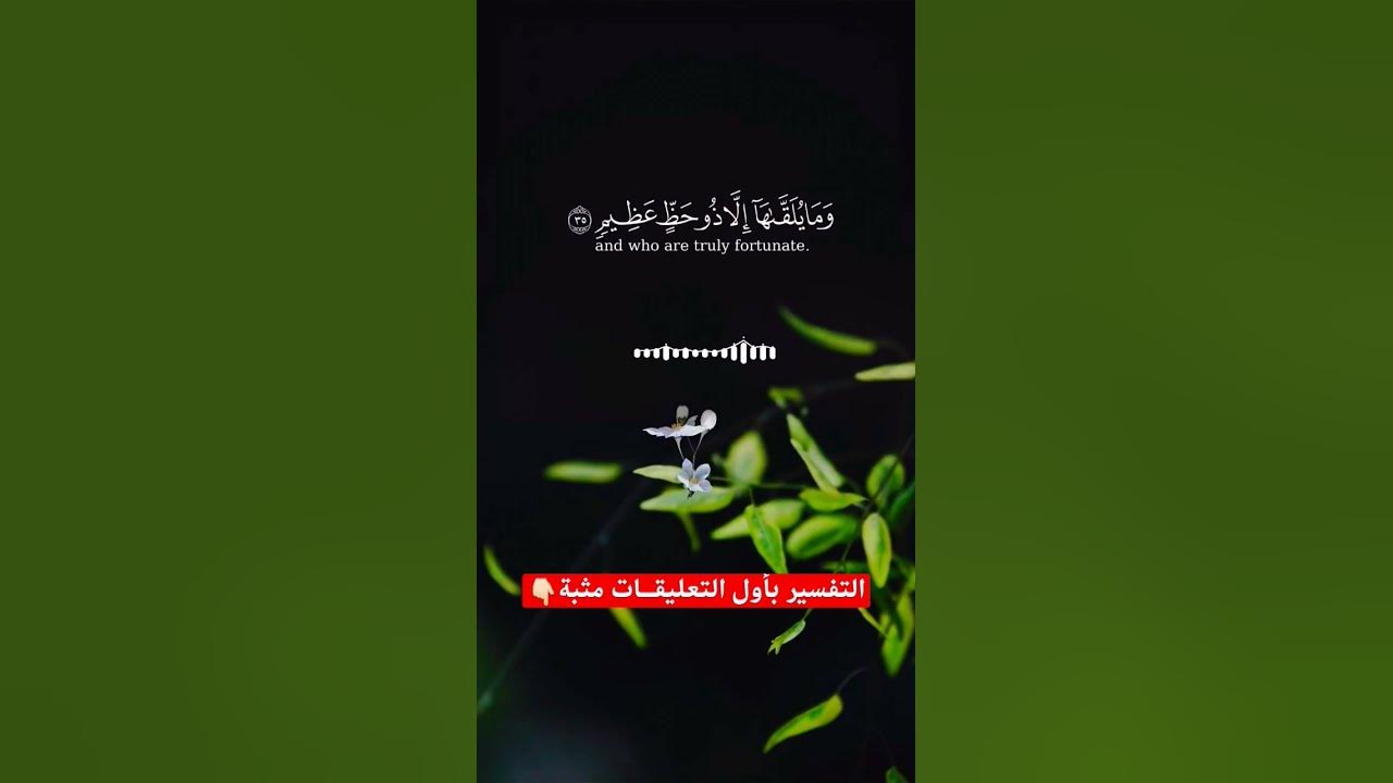 وما يلقاها الا الذين صبروا ومايلقاها الا ذو حظ عظيم Youtube